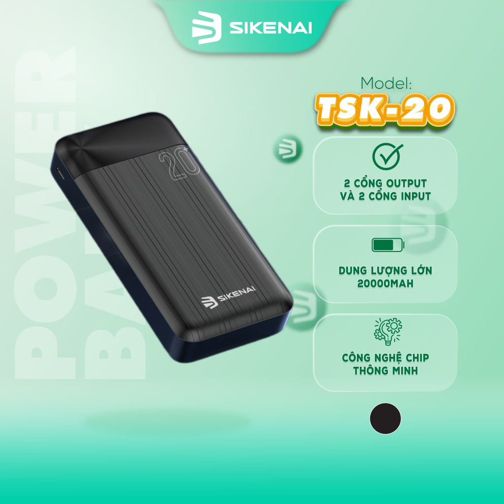 Sạc Dự Phòng 20000mAh TSK-20 Sikenai